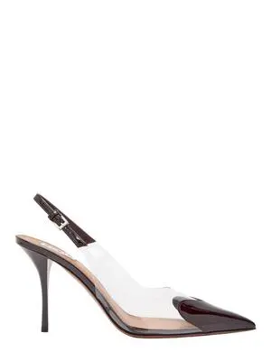 Alaïa Coeur 90 Patent Leather Slingback Pumps - Purple