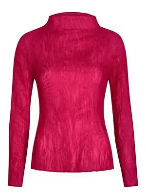 Issey Miyake Pleated Chiffon Top - Pink