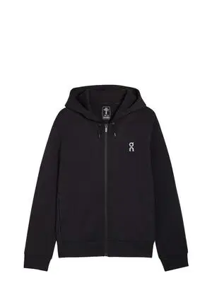 On Focus Tech Hooded Cotton-blend Sweatshirt - Black