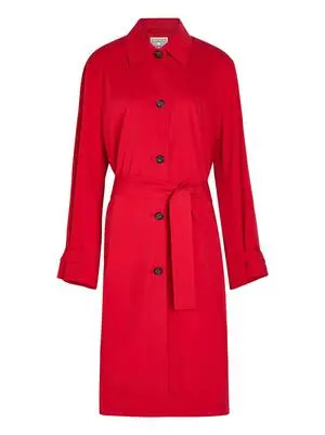 TOTEME Belted Cotton Trench Coat - Red