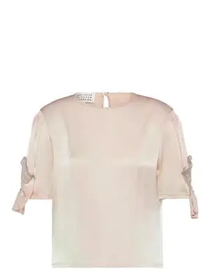 MAISON MARGIELA Tie-sleeve Top - Neutrals