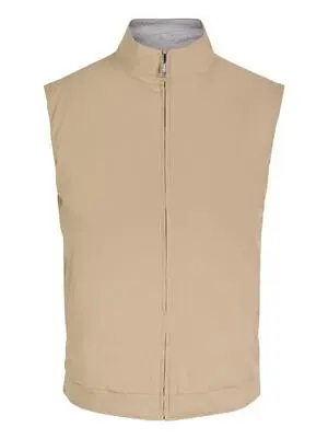 AURELIEN Quilted Reversible Gilet - Beige