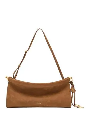 Alaïa East West Medium Nubuck Shoulder Bag - Brown