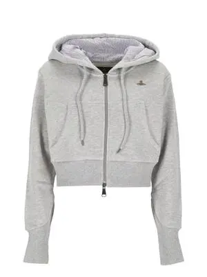 VIVIENNE WESTWOOD Hooded Striped Knitwear - Grey