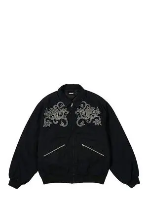 PALACE Floral Canvas Bomber Jacket - Black