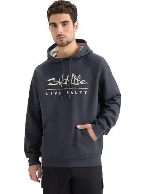 SALT LIFE Originator Bonded Fleece Hoodie - Ebony