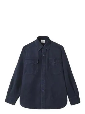 FORTELA Cpo Twill Cotton Overshirt - Blue