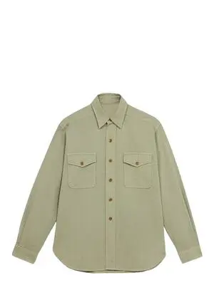 FORTELA Cpo Twill Cotton Overshirt - Cider