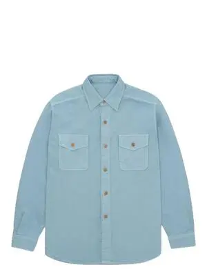 FORTELA Cpo Twill Cotton Overshirt - Sky