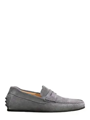 Jack Erwin Suede Driving Loafer - Ash Gray Suede