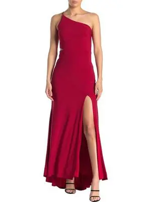 JUMP APPAREL One-shoulder Cutout Gown - Red