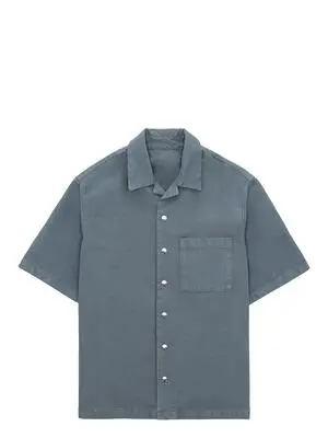FORTELA Bowling Cotton Short Sleeve Shirt - Sky