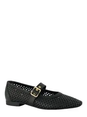 Paul Green Dana Mary Jane Flat Black Leather