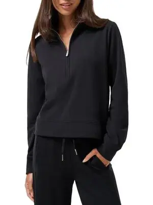 Travis Mathew Cloud Half Zip Pullover - Black