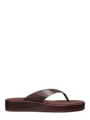 REFORMATION Platform Thong Sandals - Brown