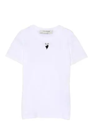 KIMHEKIM Heart-charm T-shirt - White