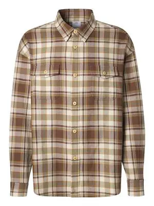 Visvim Lumber Plaid Wool And Linen Shirt - Brown