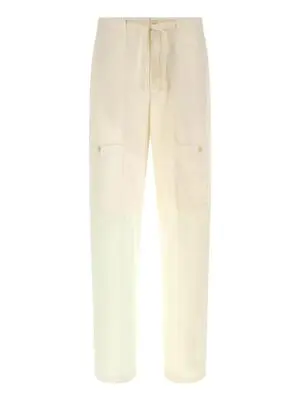 JIL SANDER Drawstring Cargo Trousers - Neutrals