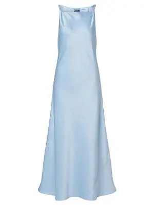 Polo Ralph Lauren Twisted Satin Gown - Blue
