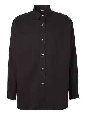 A.PRESSE Cotton Twill Shirt - Black