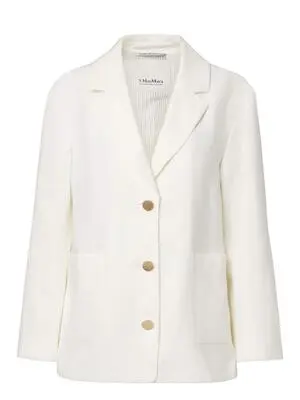 Max Mara Carlotta Linen Blazer - White
