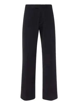 TOM FORD Cotton Drill Wide-leg Trousers - Black