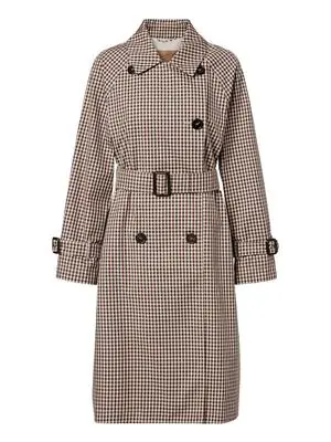 Max Mara Fate Gingham Cotton-blend Trench Coat - Multicoloured