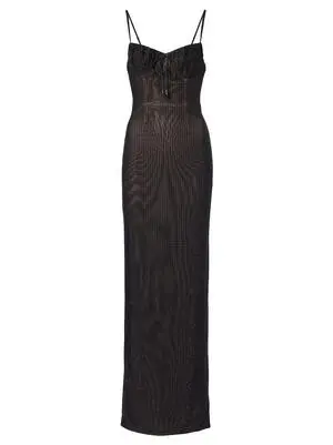 AREA Crystal-embellished Gown - Black