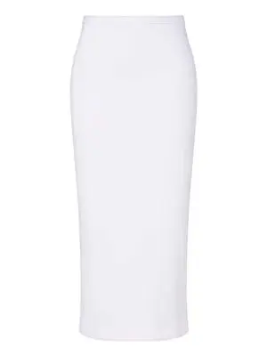 Max Mara Piuma Jersey Pencil Skirt - White