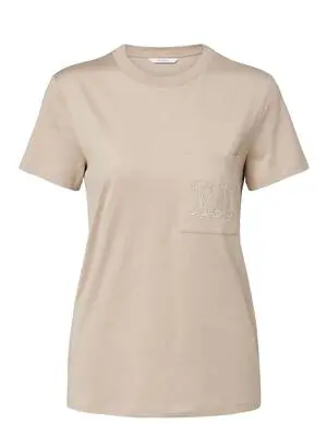 Max Mara Embroidered Cotton Top - Beige