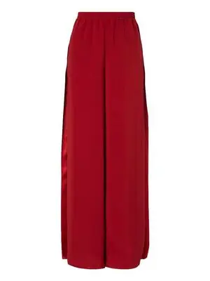 Max Mara Crêpe Wide-leg Pants - Red