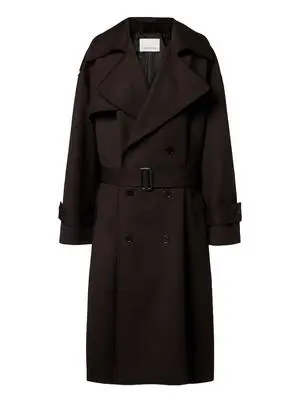 THE FRANKIE SHOP Dursley Belted Double-breasted Trench Coat - Brown
