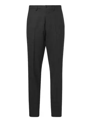 Prada Virgin Wool Slim Trousers - Grey