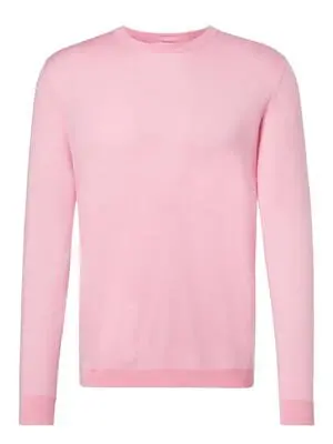 ALLUDE Virgin Wool Crewneck Sweater - Pink