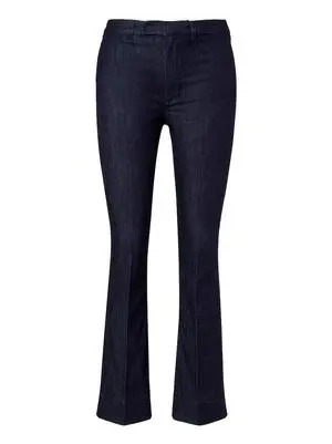 Max Mara Diana Cotton-blend Slim Pants - Blue