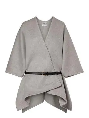 Max Mara Virgin Wool Cape - Grey