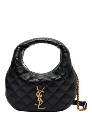 Saint Laurent Icarino Mini Leather Top-handle Bag - Black