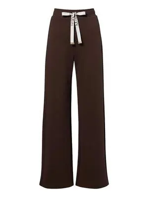 Max Mara Bali Cotton-blend Wide-leg Sweatpants - Brown