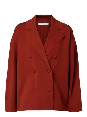 Max Mara Calte Double-breasted Crêpe Blazer - Brown