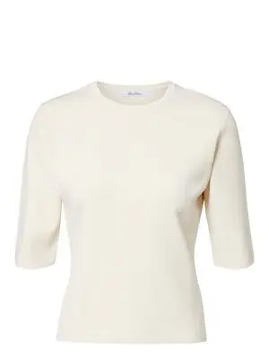 Max Mara Jersey Top - White