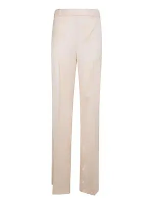 TWINSET Wide Leg Relaxed Trousers - White
