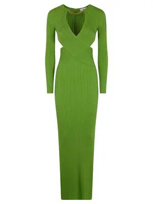 ELISABETTA FRANCHI Red Carpet Knit Long Dress
