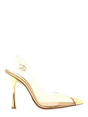 GIANVITO ROSSI Diana Glass And Metal High Heel Pumps - Metallic