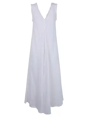 P.a.r.o.s.h Linen Midi Dress - White