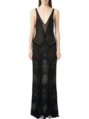 Blumarine Long Knit Dress - Black
