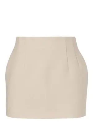 Wardrobe.NYC Wool Miniskirt - Beige