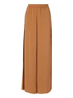 Max Mara Crepe Wide-leg Trousers - Beige