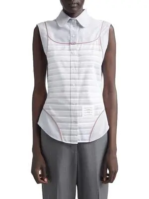 THOM BROWNE Thom Browne Sleeveless Oxford Shirt