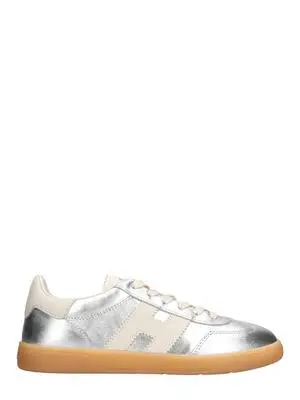 Hogan Leather Metallic Cool Sneakers - Silver