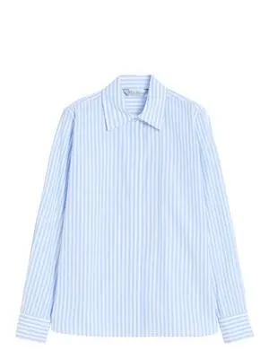 Max Mara Cotton Stripe Shirt - Blue